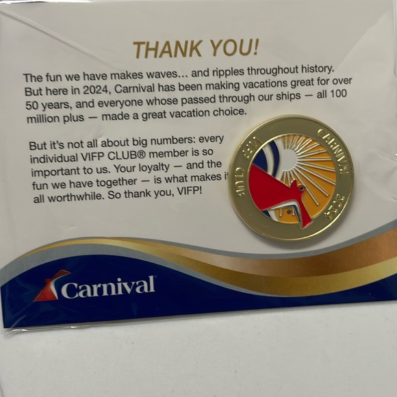 Carnival | Accessories | Carnival Cruise Line 224 Vifp Pin New | Poshmark